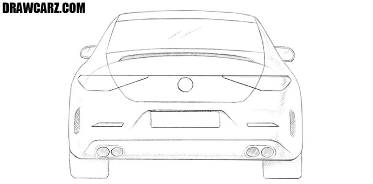 How to Draw a Car from the Back
