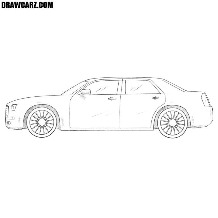How to Draw a Drag Car
