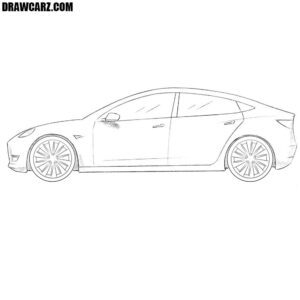 How to Draw a Tesla Model X