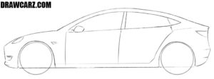 How to Draw a Tesla Model 3