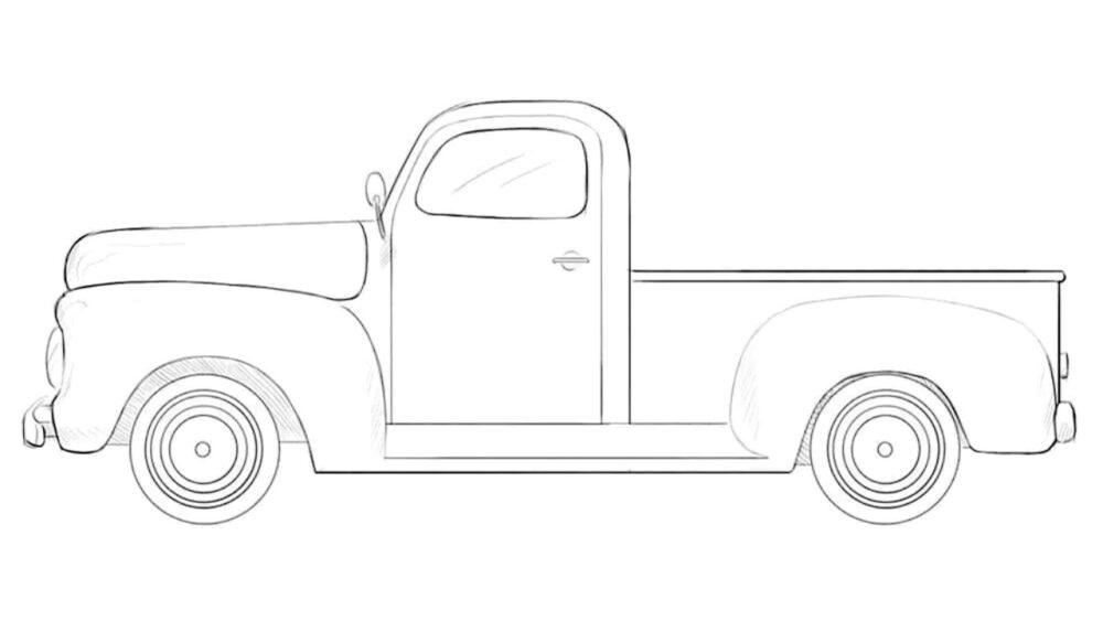 How to Draw an Old Truck