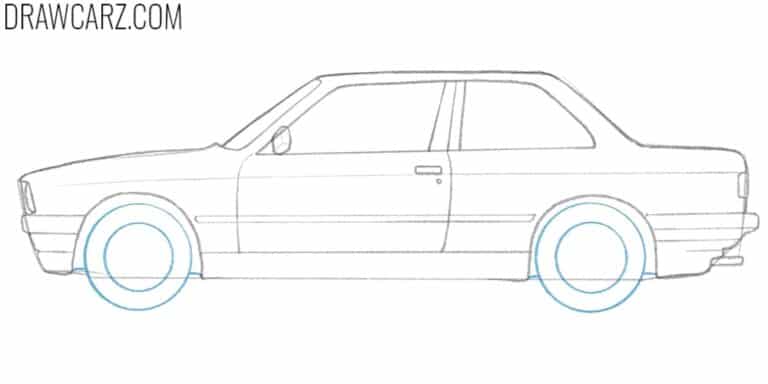 How to Draw a BMW E30 - DrawCarz