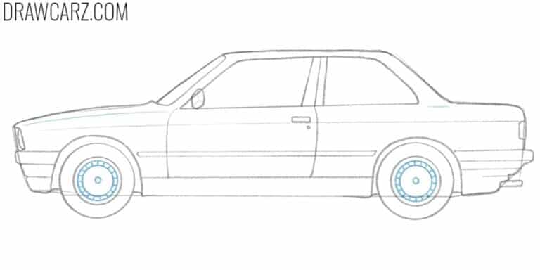 How to Draw a BMW E30 - DrawCarz