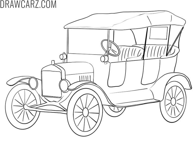 Ford Model T Coloring Pages - DrawCarz