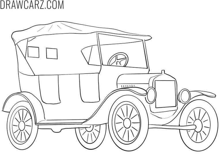 Ford Model T Coloring Pages - DrawCarz