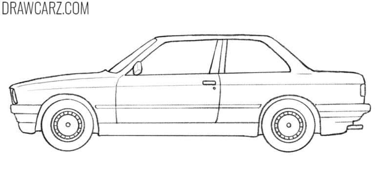 How to Draw a BMW E30 - DrawCarz