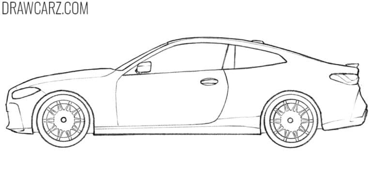 How to Draw a BMW M4 - DrawCarz