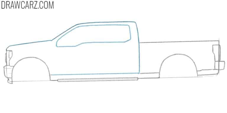 How to Draw a Ford F250 - DrawCarz
