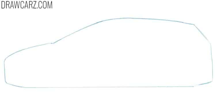 How to Draw a Ford Fiesta - DrawCarz