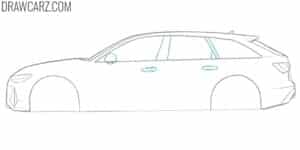 How to Draw an Audi RS6 - DrawCarz
