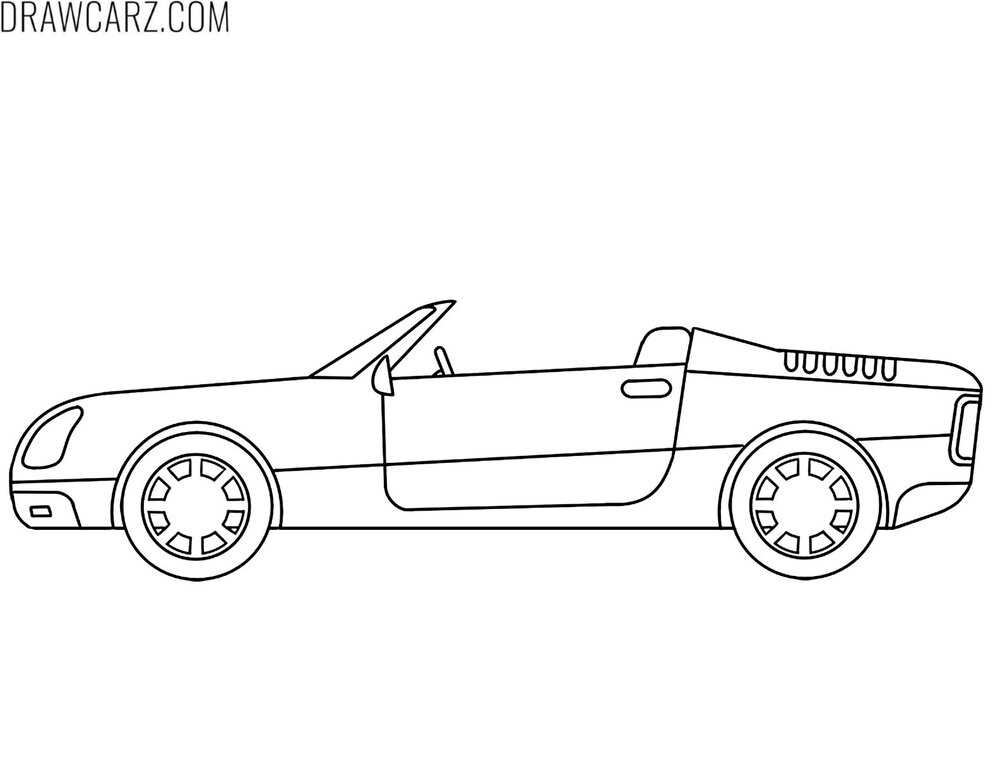 Cartoon Car Coloring Pages - DrawCarz