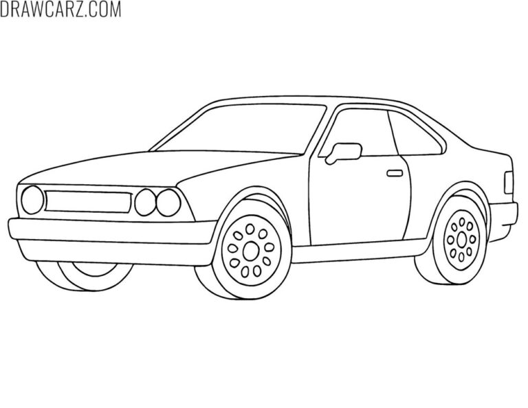 Cartoon Car Coloring Pages - DrawCarz