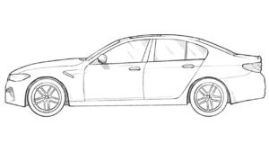 How to Draw a BMW M5 - DrawCarz
