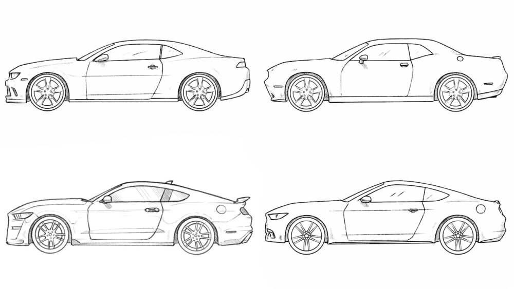 Muscle Car Drawing Ideas - DrawCarz