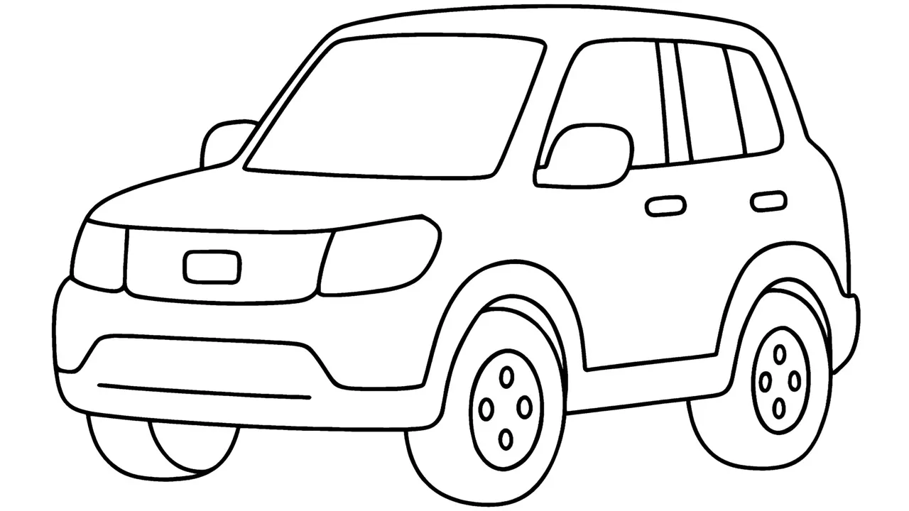 Cartoon Car Coloring Pages - DrawCarz
