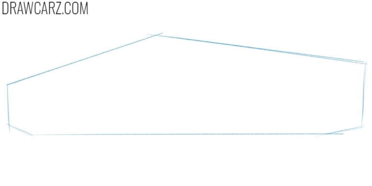 How to Draw a Tesla Cybertruck - DrawCarz